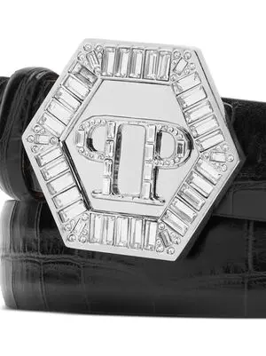 Philipp Plein Logo-plaque Leather Belt