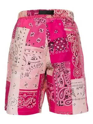 Readymade Bandana-print Cotton Shorts - Pink