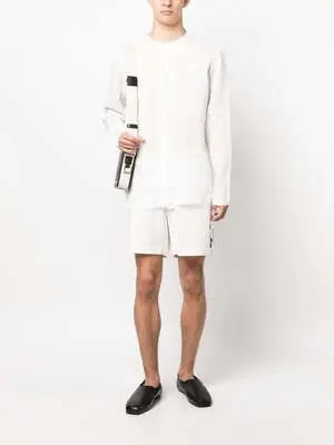 COSTUMEIN Frayed-detail Linen Shirt - White