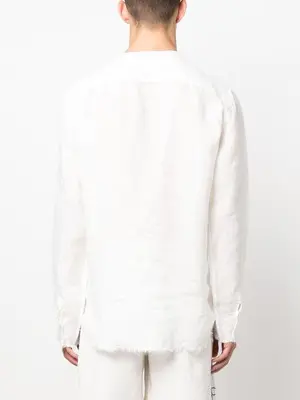 COSTUMEIN Frayed-detail Linen Shirt - White