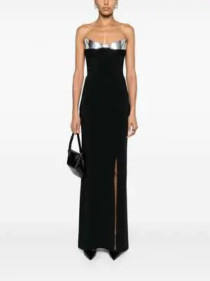 MUGLER Structured Strapless Maxi Dress