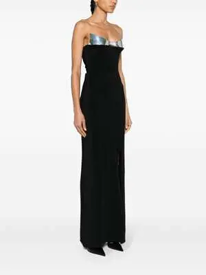 MUGLER Structured Strapless Maxi Dress