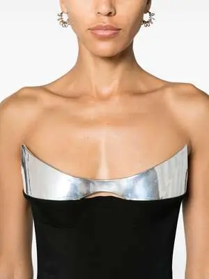 MUGLER Structured Strapless Maxi Dress