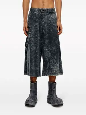 DIESEL Cropped Marbled Cotton Joggers