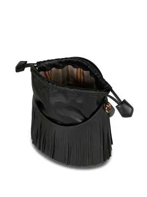 Etro Medium Saturno Fringed Bucket Bag