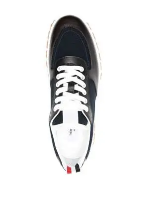 Thom Browne Letterman Panelled Sneakers - Blue
