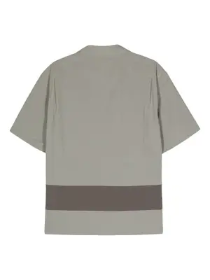 CRAIG GREEN Stripe-detail Poplin Cotton Shirt - Grey