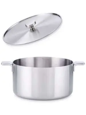 ALESSI Two-handle Stainless Steel Casserole - Silver