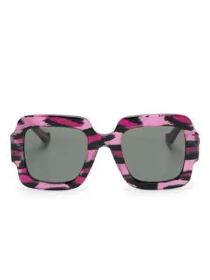 Gucci Double-g Oversize-frame Sunglasses - Purple