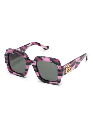 Gucci Double-g Oversize-frame Sunglasses