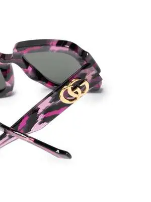 Gucci Double-g Oversize-frame Sunglasses