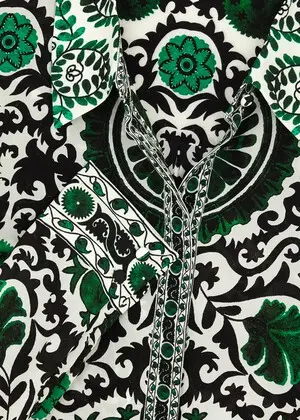 Alice + Olivia Willa Monarch Printed Silk Shirt