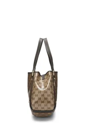 Gucci Original Gg Crystal Canvas Abbey Tote Bag - Brown