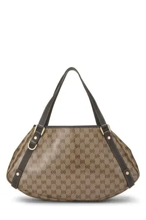 Gucci Original Gg Crystal Canvas Abbey Tote Bag - Brown