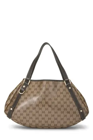 Gucci Original Gg Crystal Canvas Abbey Tote Bag - Brown