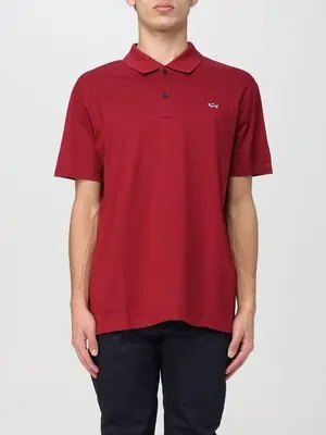 Paul & Shark Polo Shirt Men Burgundy
