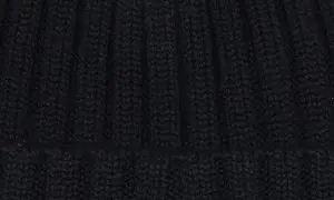 Moncler Ribbed Virgin Wool Beanie - Black