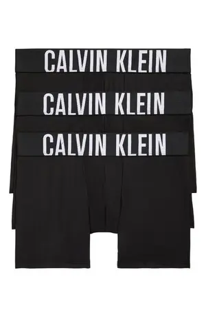 Calvin Klein 3-pack Intense Power Microfiber Boxer Briefs - Black/ Black