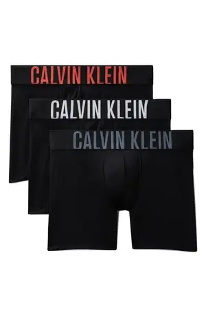 Calvin Klein 3-pack Intense Power Microfiber Boxer Briefs - Black/turbulence Multi