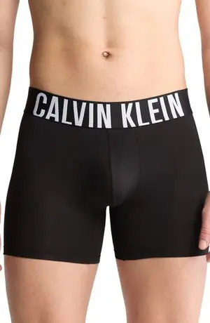 Calvin Klein 3-pack Intense Power Microfiber Boxer Briefs Q1q Black/syrah