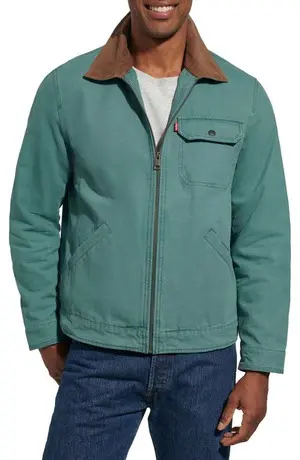 LEVI'S Lightweight Cotton Twill Utility Jacket - North Atlantic