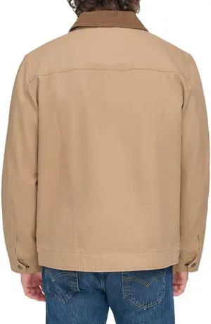 LEVI'S Lightweight Cotton Twill Utility Jacket - Tan