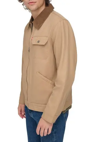 LEVI'S Lightweight Cotton Twill Utility Jacket - Tan