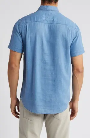 Rails Paros Short Sleeve Linen Blend Button-up Shirt