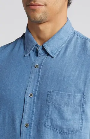 Rails Paros Short Sleeve Linen Blend Button-up Shirt