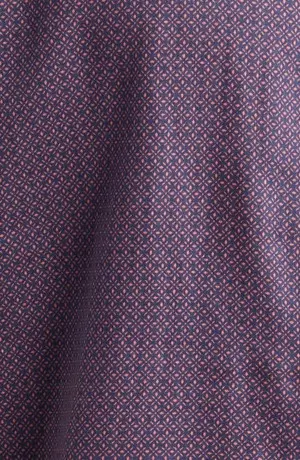 Rails Carson Geometric Print Short Sleeve Linen Blend Button-up Shirt