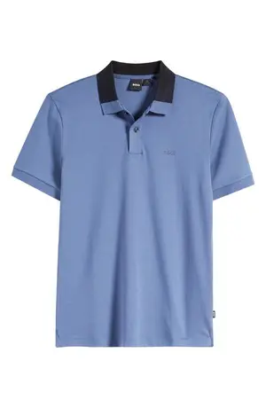 BOSS Phillipson Colorblock Collar Cotton Polo