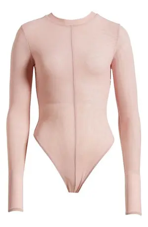Naked Wardrobe Seamed Long-sleeve Bodysuit