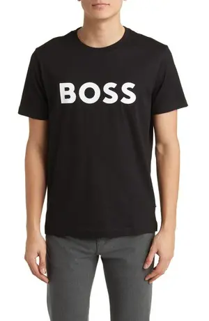 BOSS Tiburt Logo Graphic T-shirt - Black