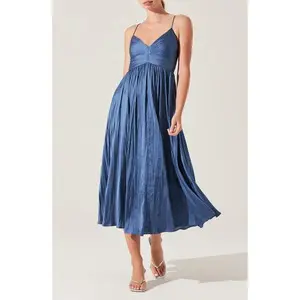 Astr The Label Maeve Midi Dress - Slate Blue