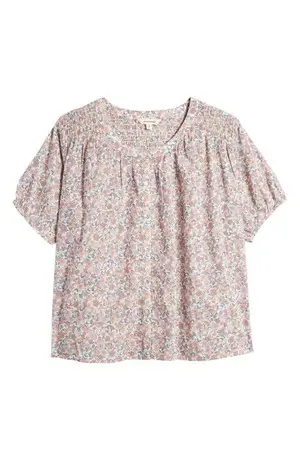 Lucky Brand Floral Print Cotton Top