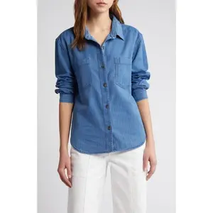 Treasure & Bond Herringbone Button-up Shirt