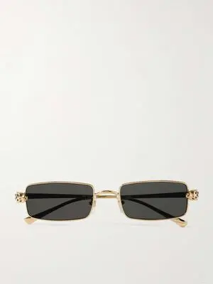 Cartier Panthère Rectangle-frame -tone Sunglasses