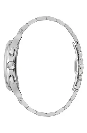 Bulova Curv Bracelet Chronograph Watch - Silverone