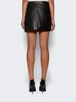 Magda Butrym Draped Leather Mini Skirt