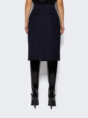 Saint Laurent Flanelle Rayure Skirt