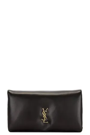 Saint Laurent Calypso Large Bi-fold Wallet - Noir