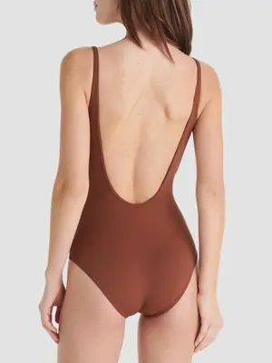 ERES Damier Belted One-piece Swimsuit - Medina