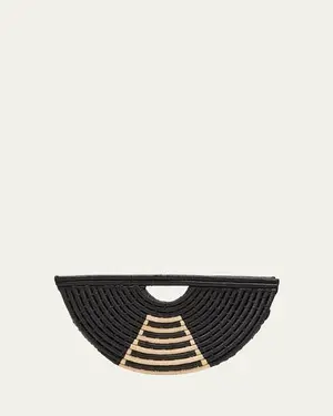 EILAF Large Raffia Top-handle Bag - Black