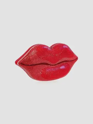 Judith Leiber Hot Lips Crystal Clutch