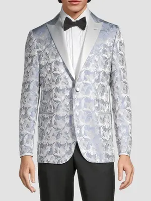 Corneliani Jacquard Silk-blend One-button Dinner Jacket