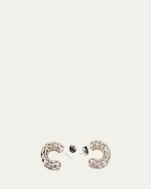 Bottega Veneta Crochet Hoop Earrings