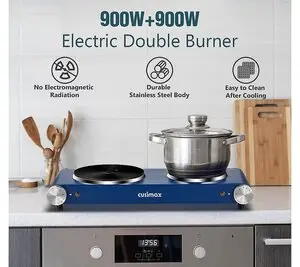 CUSIMAX Cast Iron Double Burner