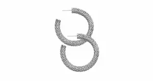 Jennifer Zeuner Jewelry Aisha 2" Mesh Hoops In 18k Gold Plated Brass - One-color