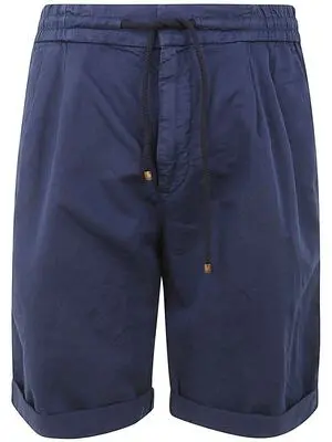 Brunello Cucinelli Formal Linen Bermudas - Blue