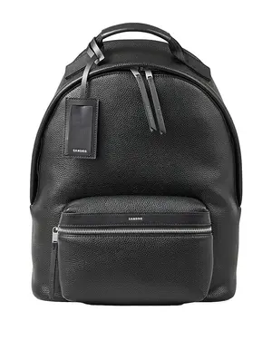 Sandro Coated Canvas Backpack - Black